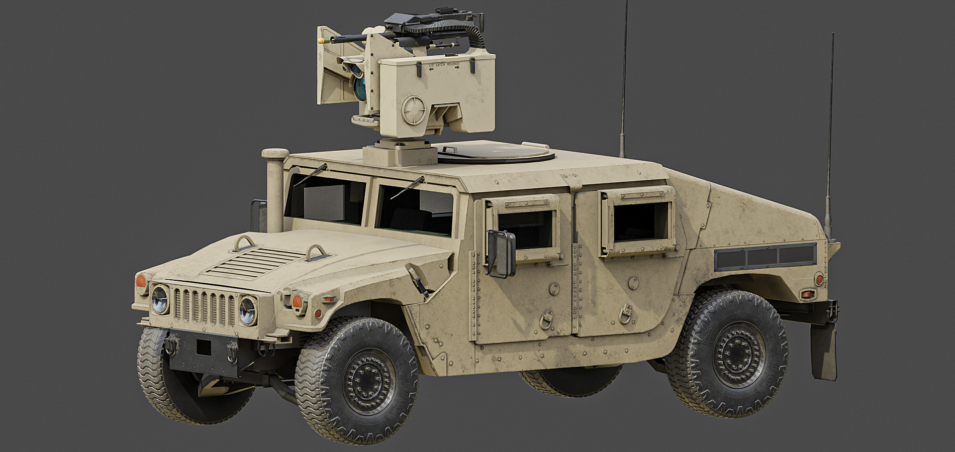 modèle 3D de HUMVEE M1151 CROWS - TurboSquid 1657517