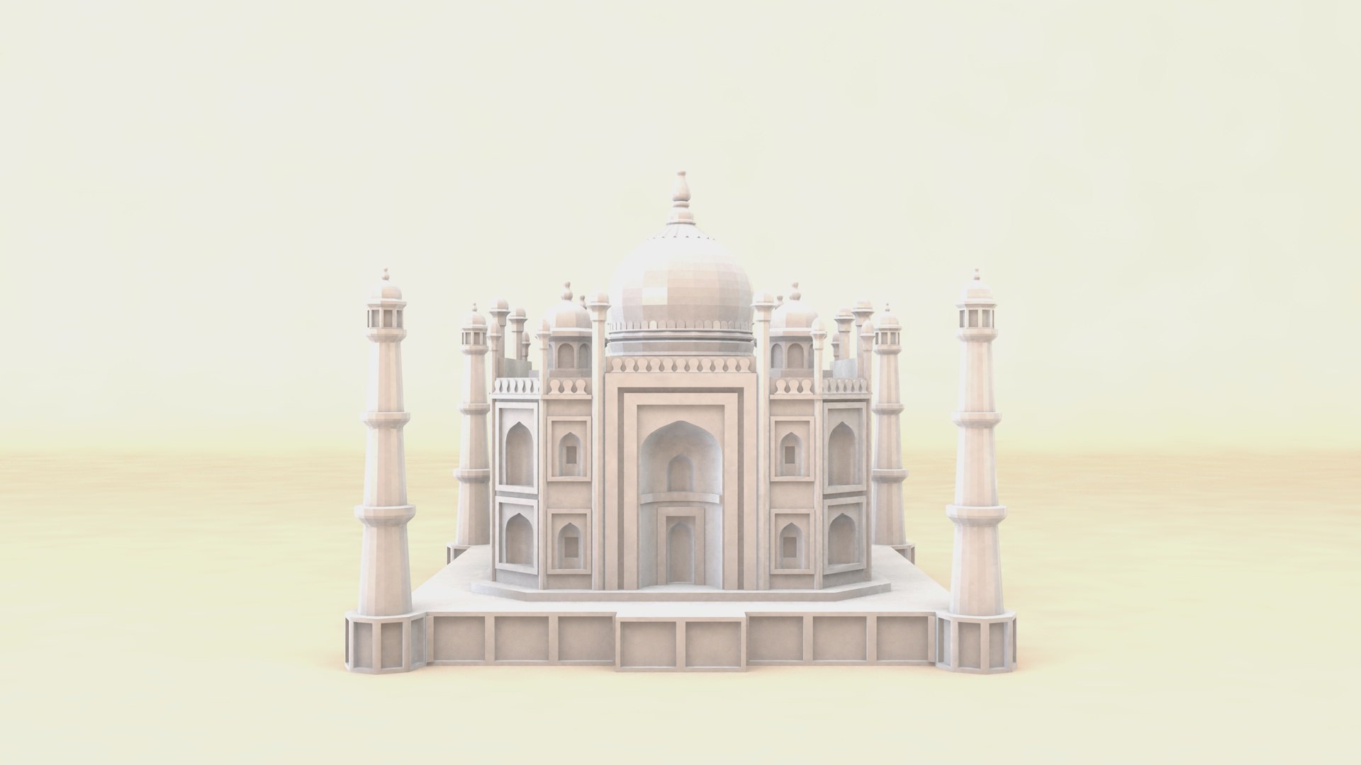 Modello 3D Taj Mahal Low-poly 3D model - TurboSquid 1657685