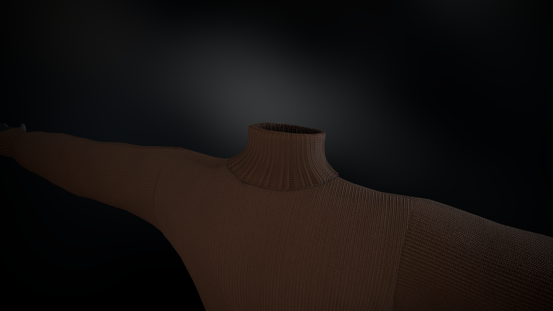 3D brown winter turtleneck model - TurboSquid 1658083