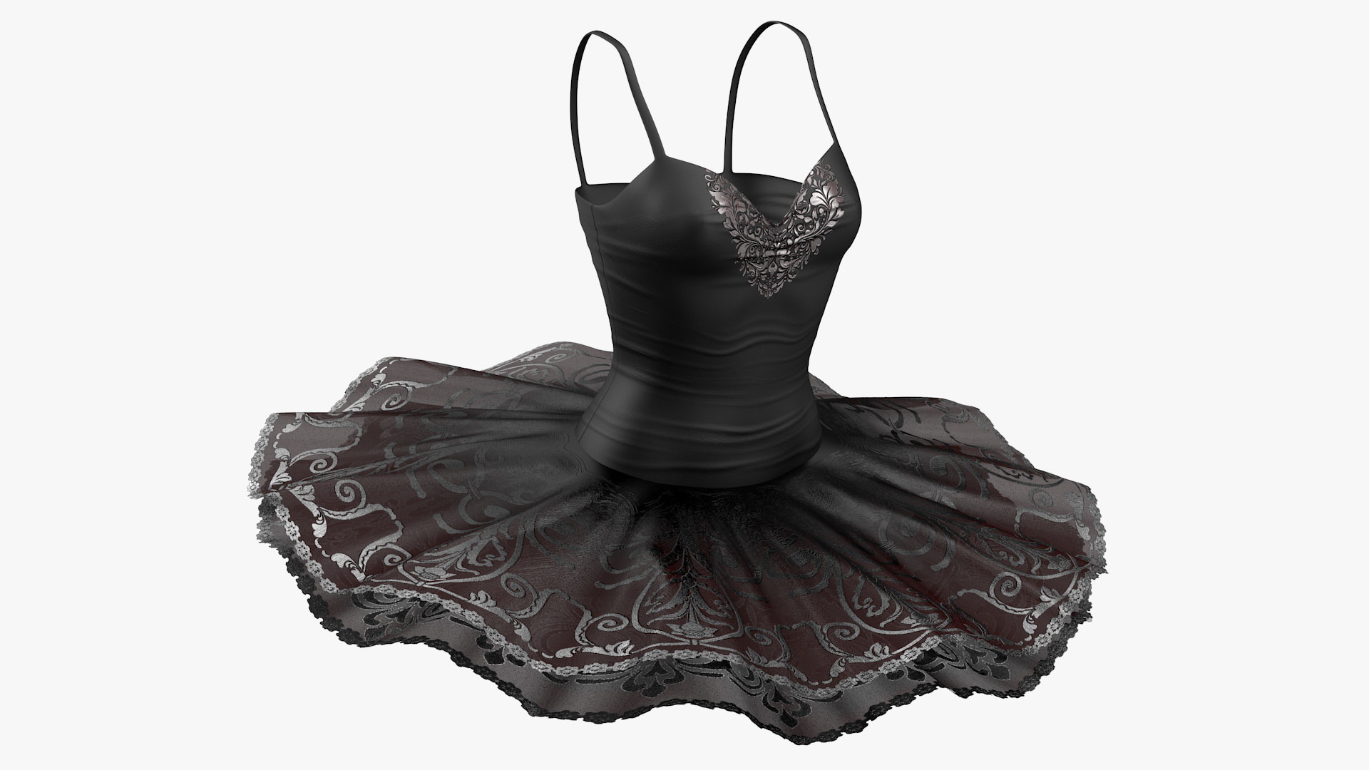 Black swan ballet tutu 3D model - TurboSquid 1658203