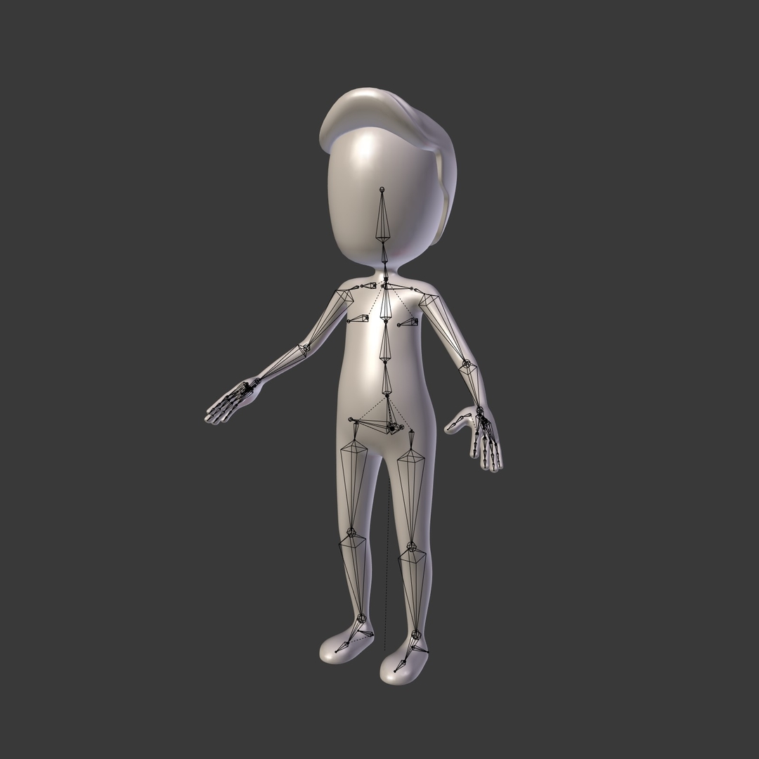 Cartoon Stickman - Rigged Modelo 3D - TurboSquid 1657841