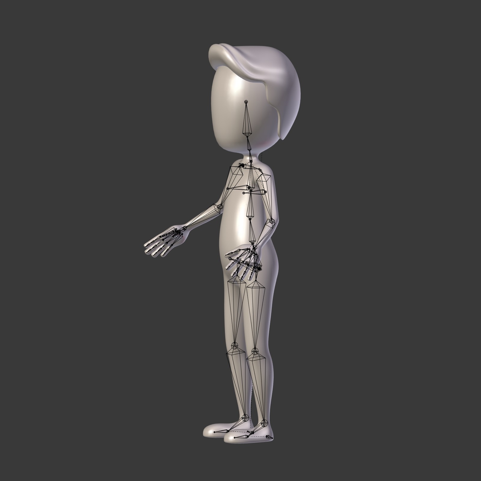 Cartoon stickman model - TurboSquid 1657841