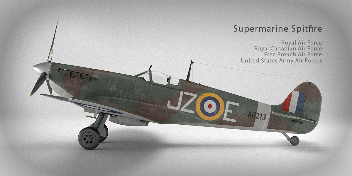 Supermarine spitfire 3D model - TurboSquid 1658532
