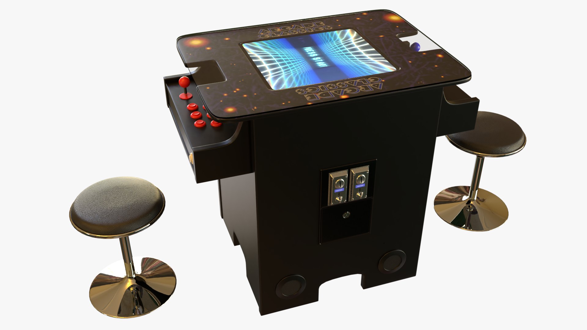Cocktail arcade games cabinet 3D model - TurboSquid 1659759