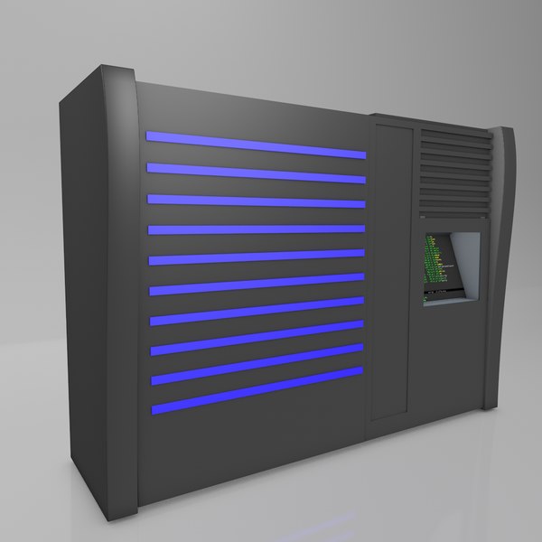 modelo 3d Mainframe - Rack de servidores low poly - TurboSquid 1658887