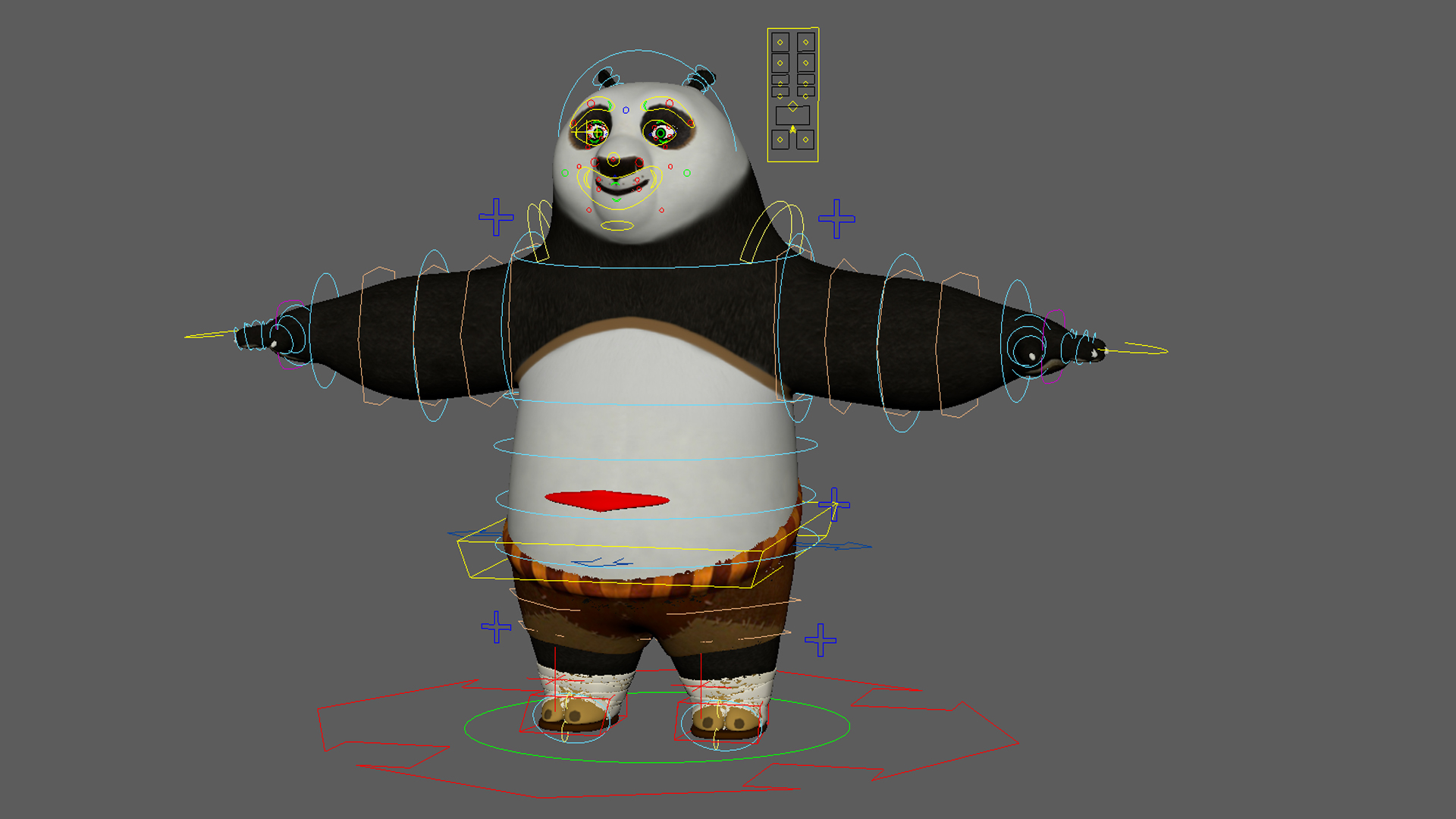 Kung fu panda rigged 3D model - TurboSquid 1659326