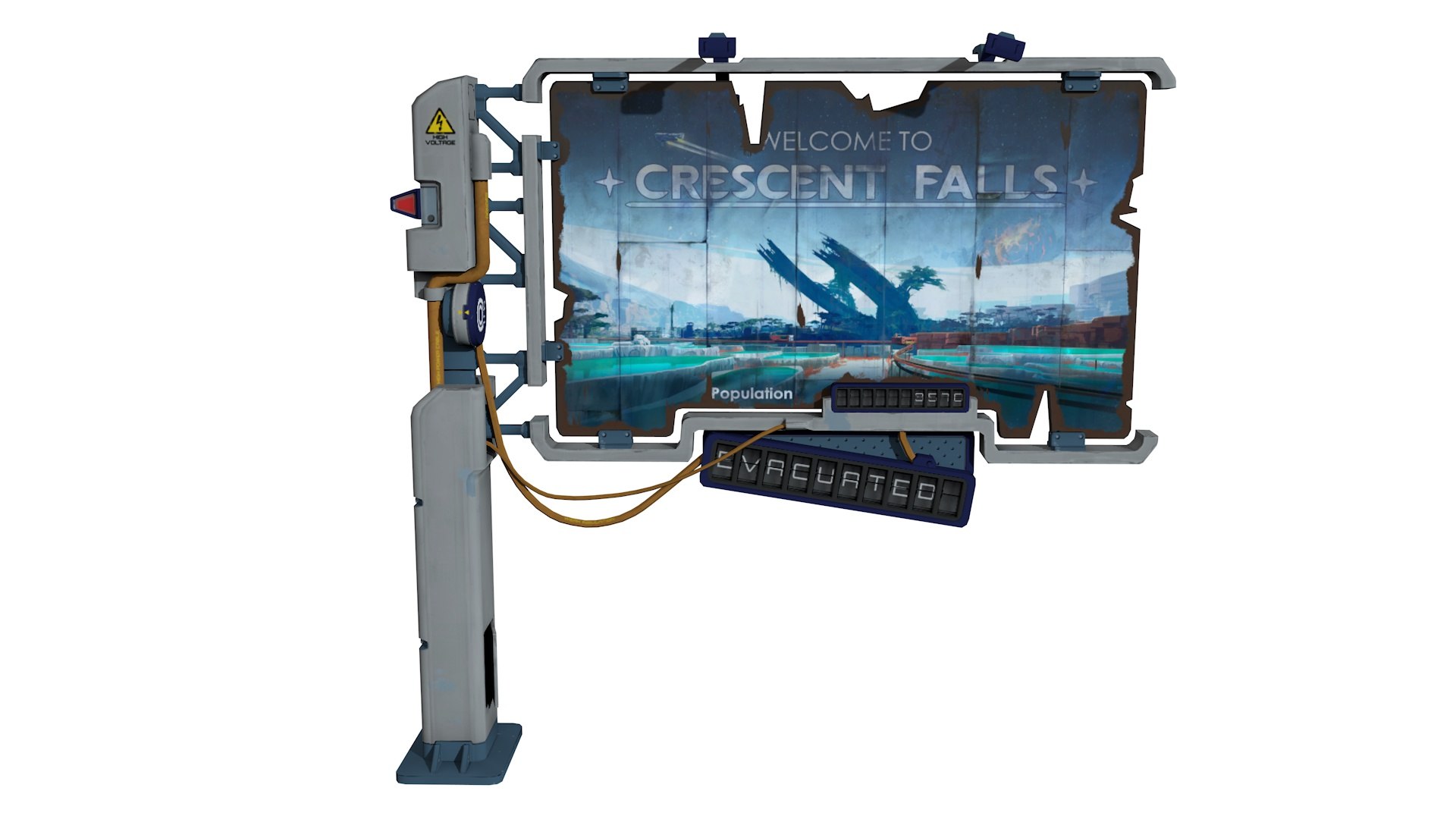 科幻监视器低聚3D模型 - TurboSquid 1660460