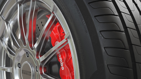 Realistic car wheel pbr model - TurboSquid 1660558