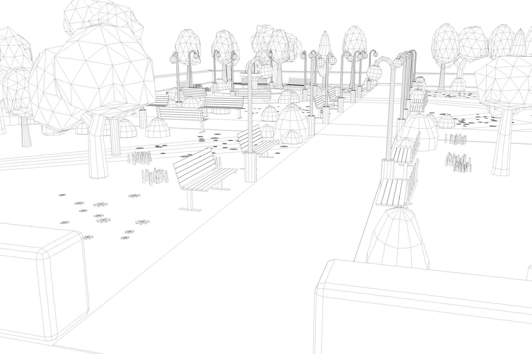 3D park nature landscape model - TurboSquid 1660942