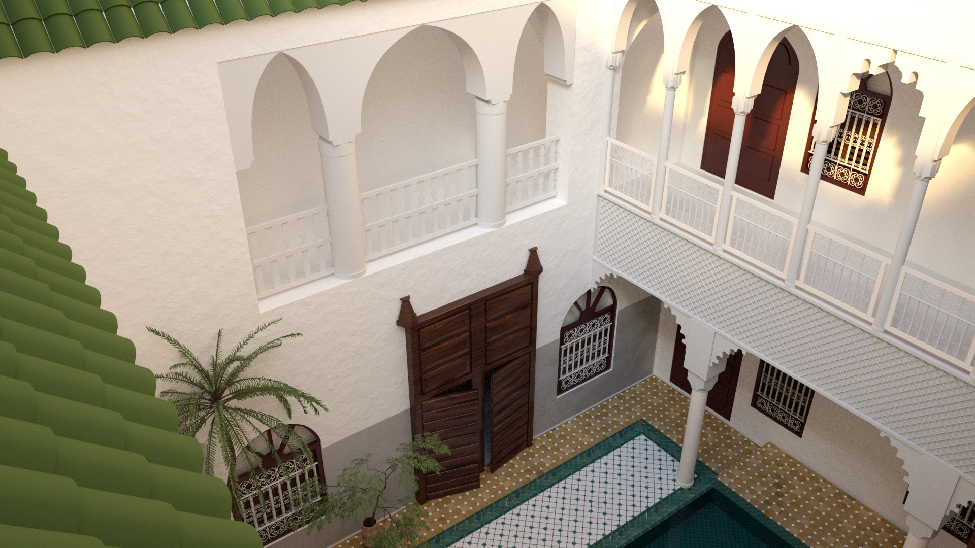 3D model traditional moroccan house building - TurboSquid 1661854