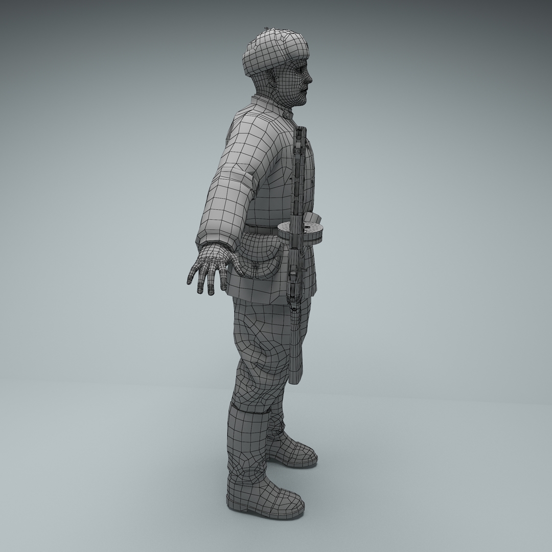 3D unwrapped soviet soldier model - TurboSquid 1661872