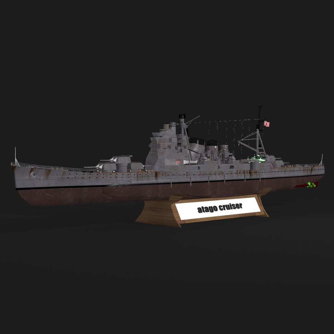 3D atago heavy cruiser - TurboSquid 1618900