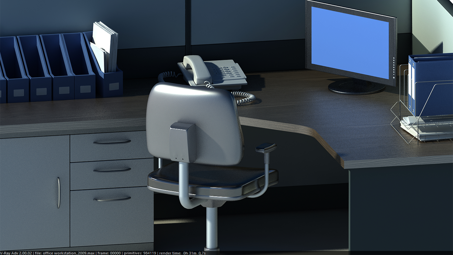 Office workstation 3D model - TurboSquid 1662359