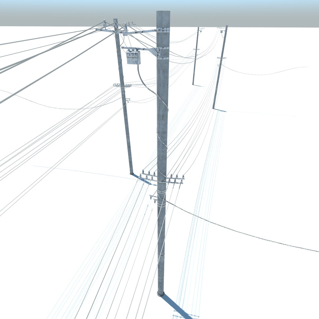 3D powerline - - TurboSquid 1662718