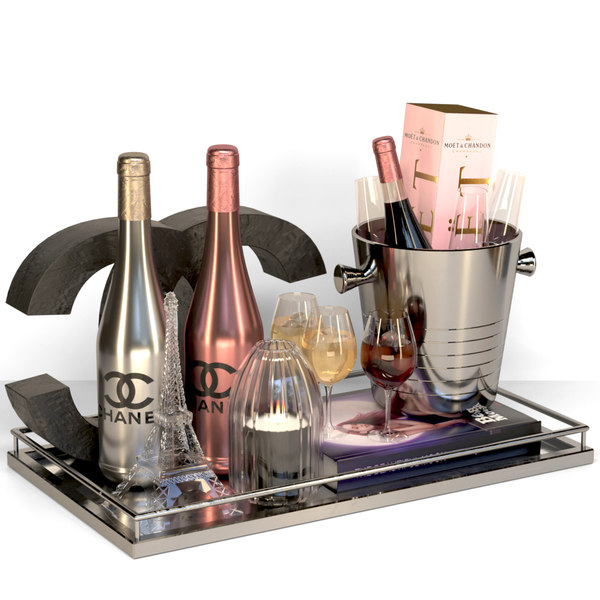 Alcohol set 3D model - TurboSquid 1662952