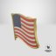 3D usa flag lapel pin - TurboSquid 1648915