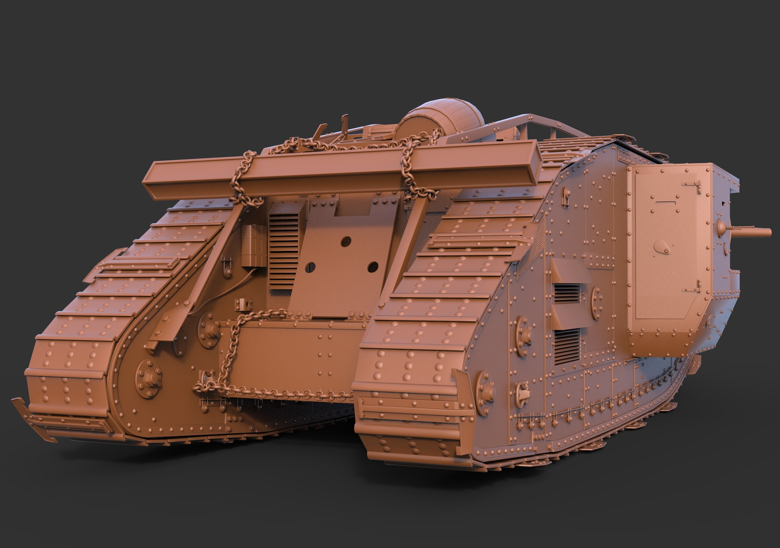 3D tank mark iv male - TurboSquid 1663623