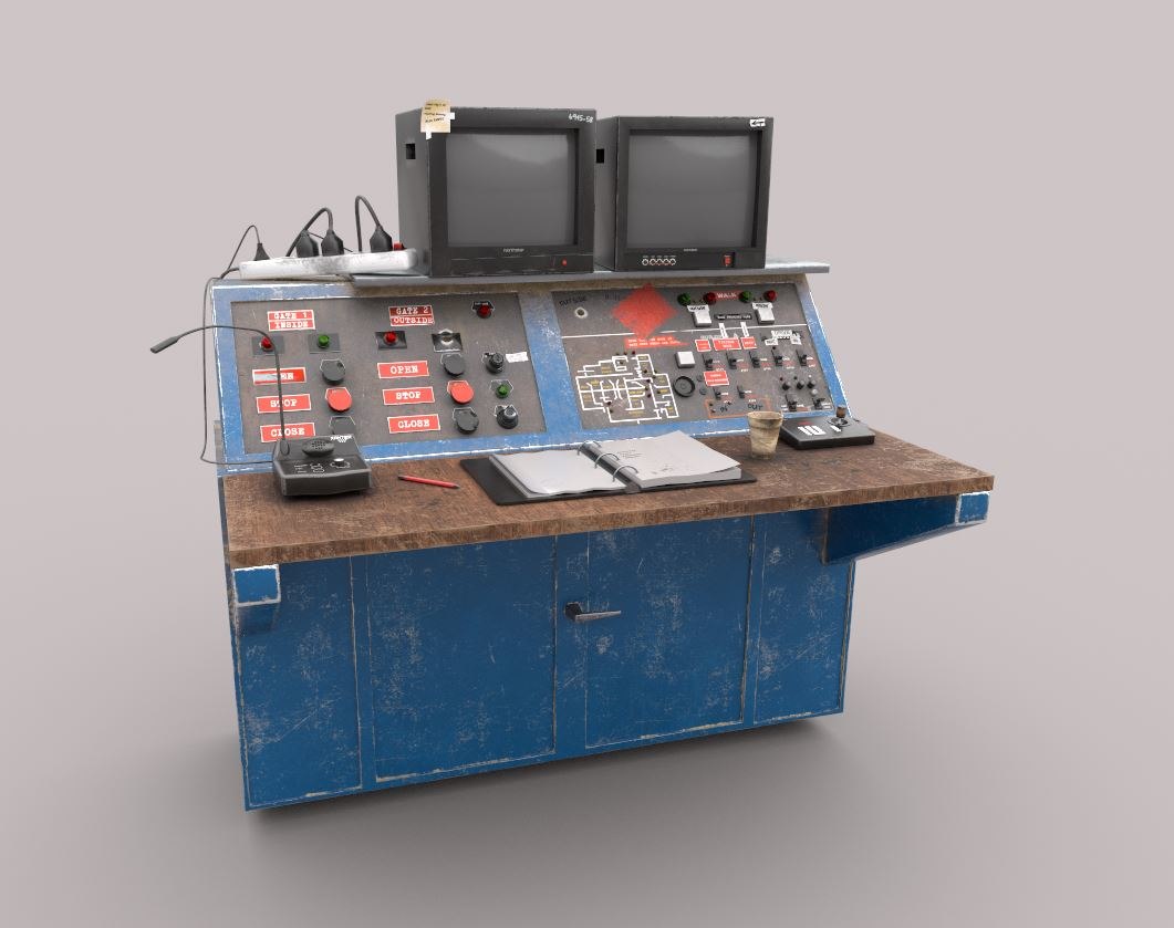 Prison security desk model - TurboSquid 1663841