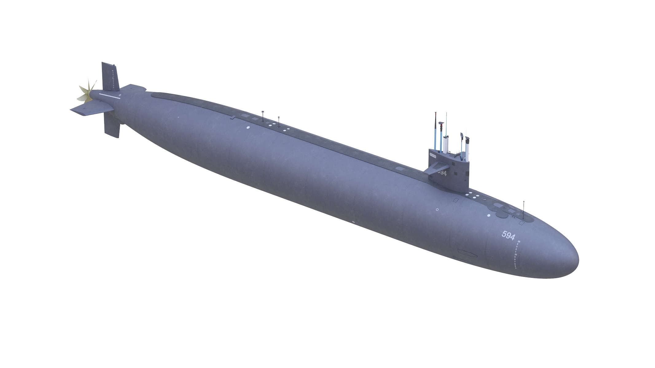 Uss permit ssn-594 3D model - TurboSquid 1663949