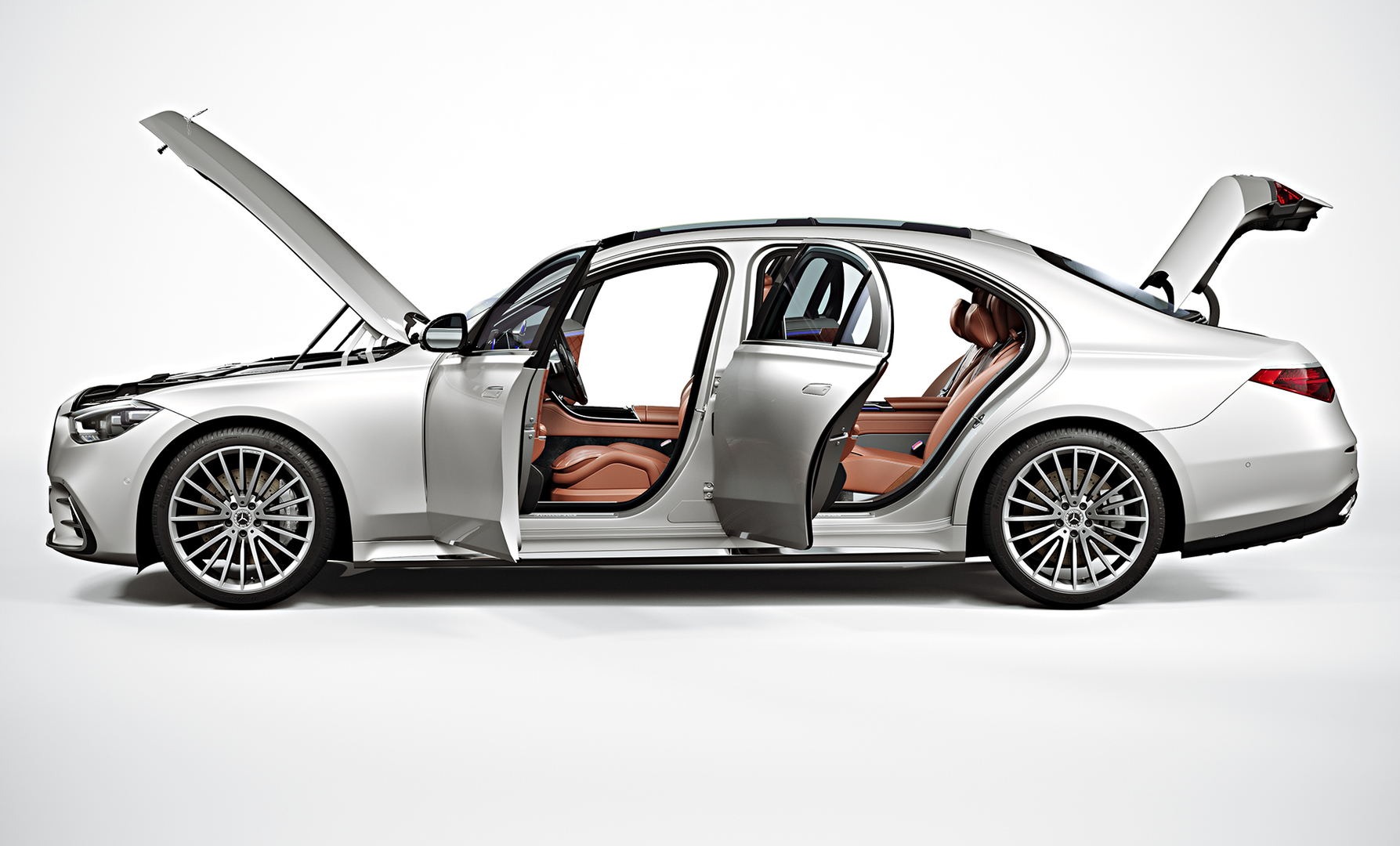 2021 mercedes-benz s-class long 3D model - TurboSquid 1664137