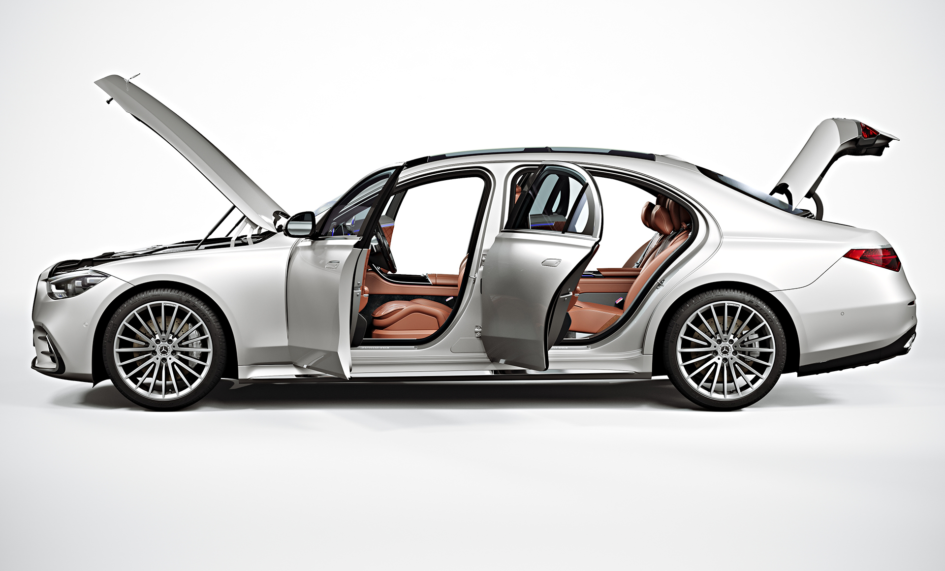 2021 mercedes-benz s-class long 3D model - TurboSquid 1664137