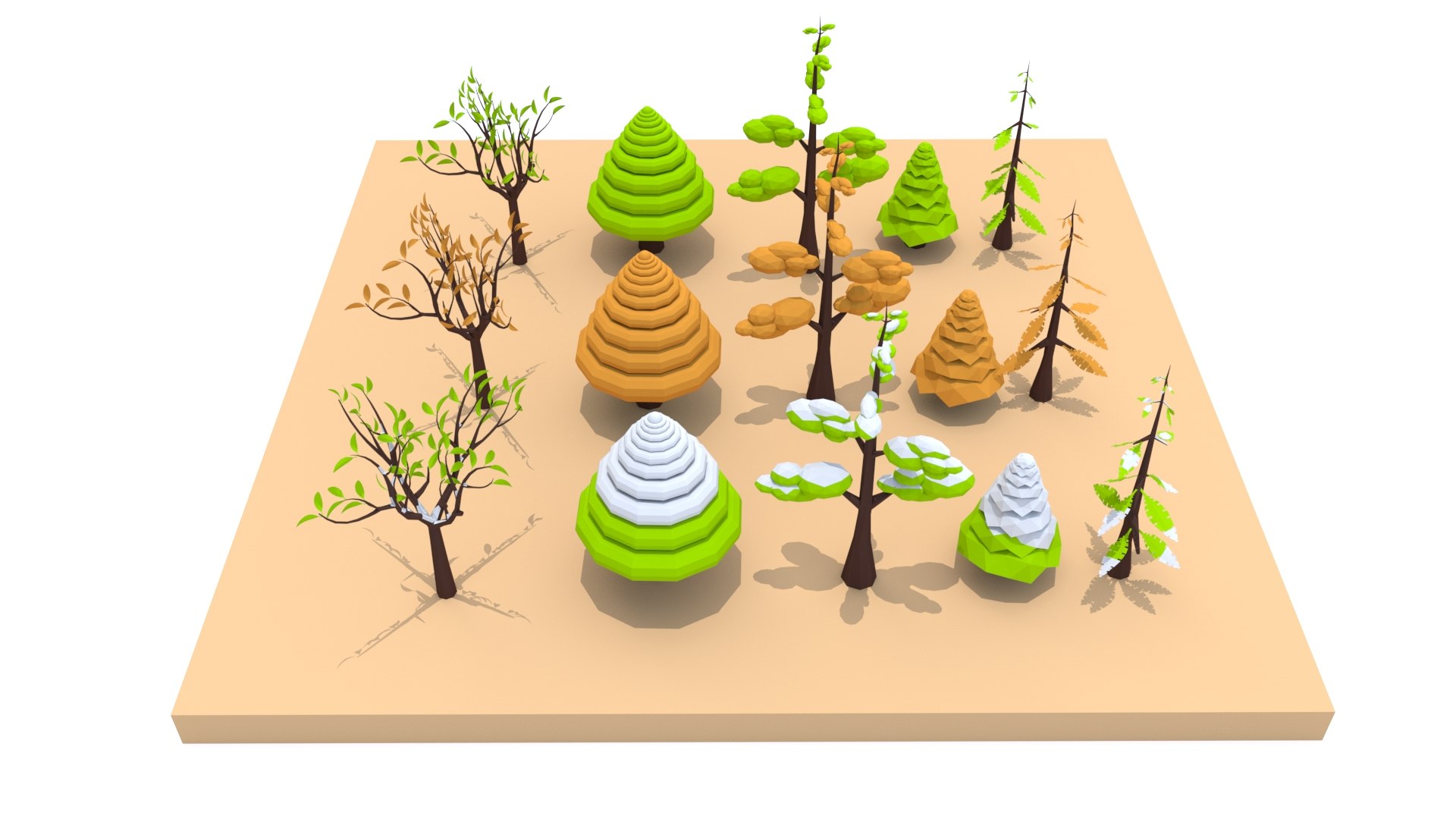 3D trees nature model - TurboSquid 1665784