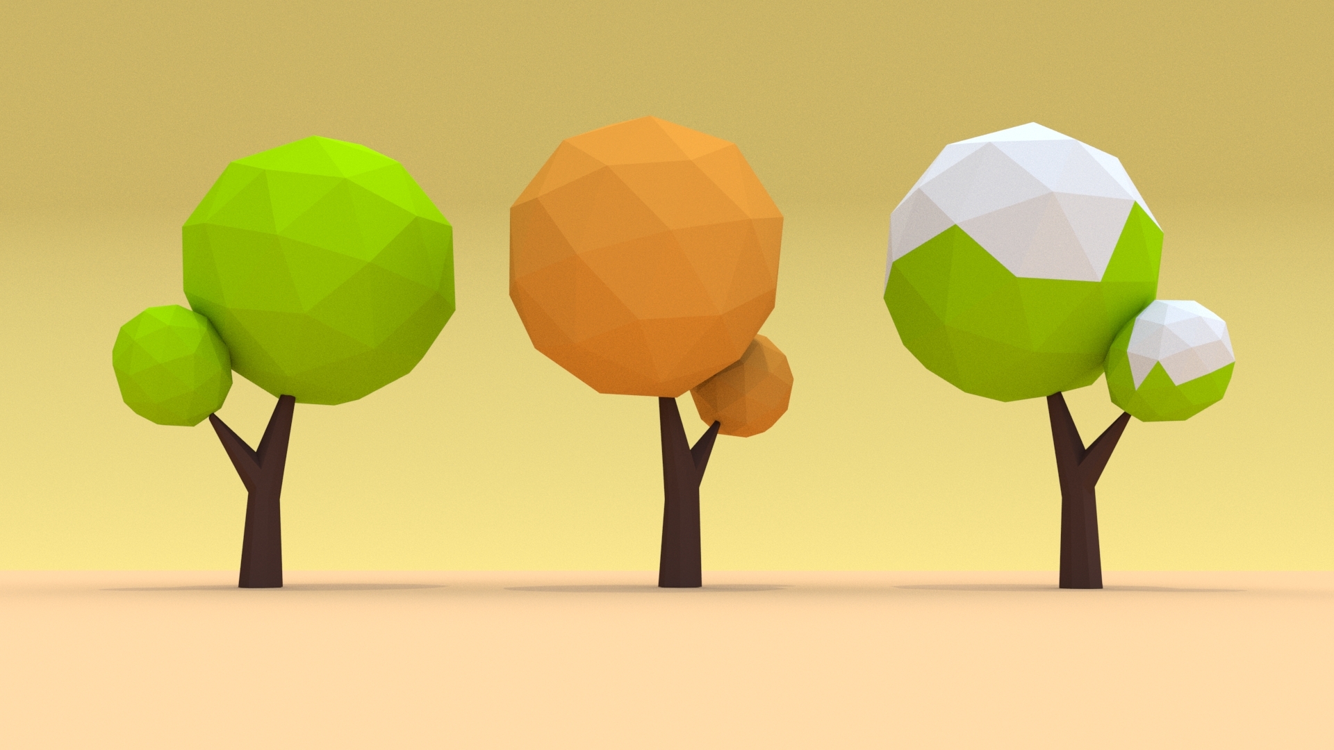 3D cartoon trees pack - TurboSquid 1666159