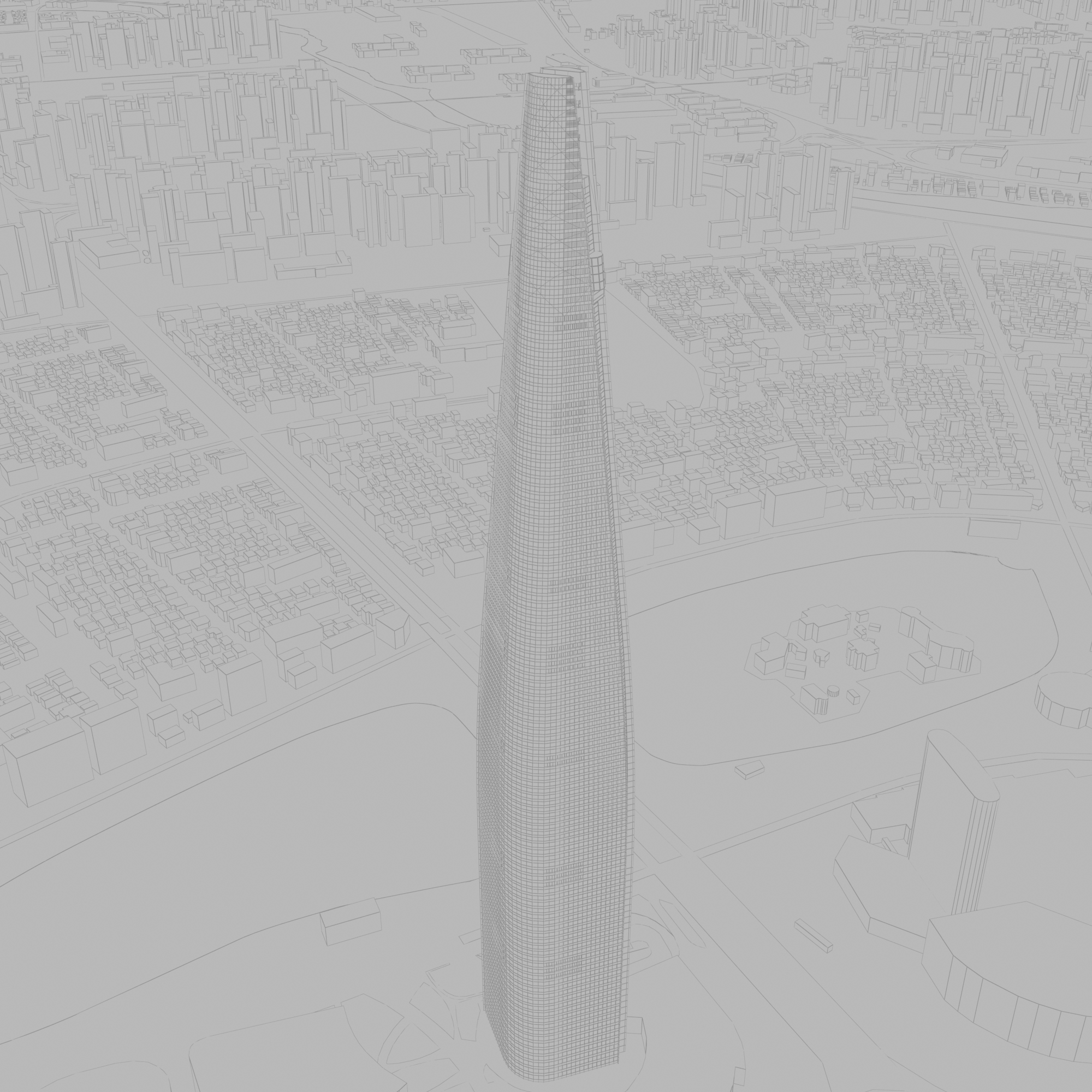 3D lotte world tower environment - TurboSquid 1666141