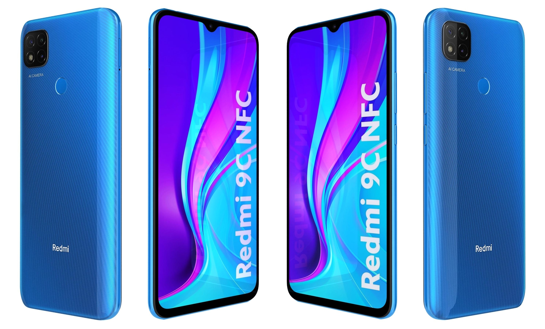 Xiaomi Redmi 9C todas as cores Modelo 3D - TurboSquid 1665785