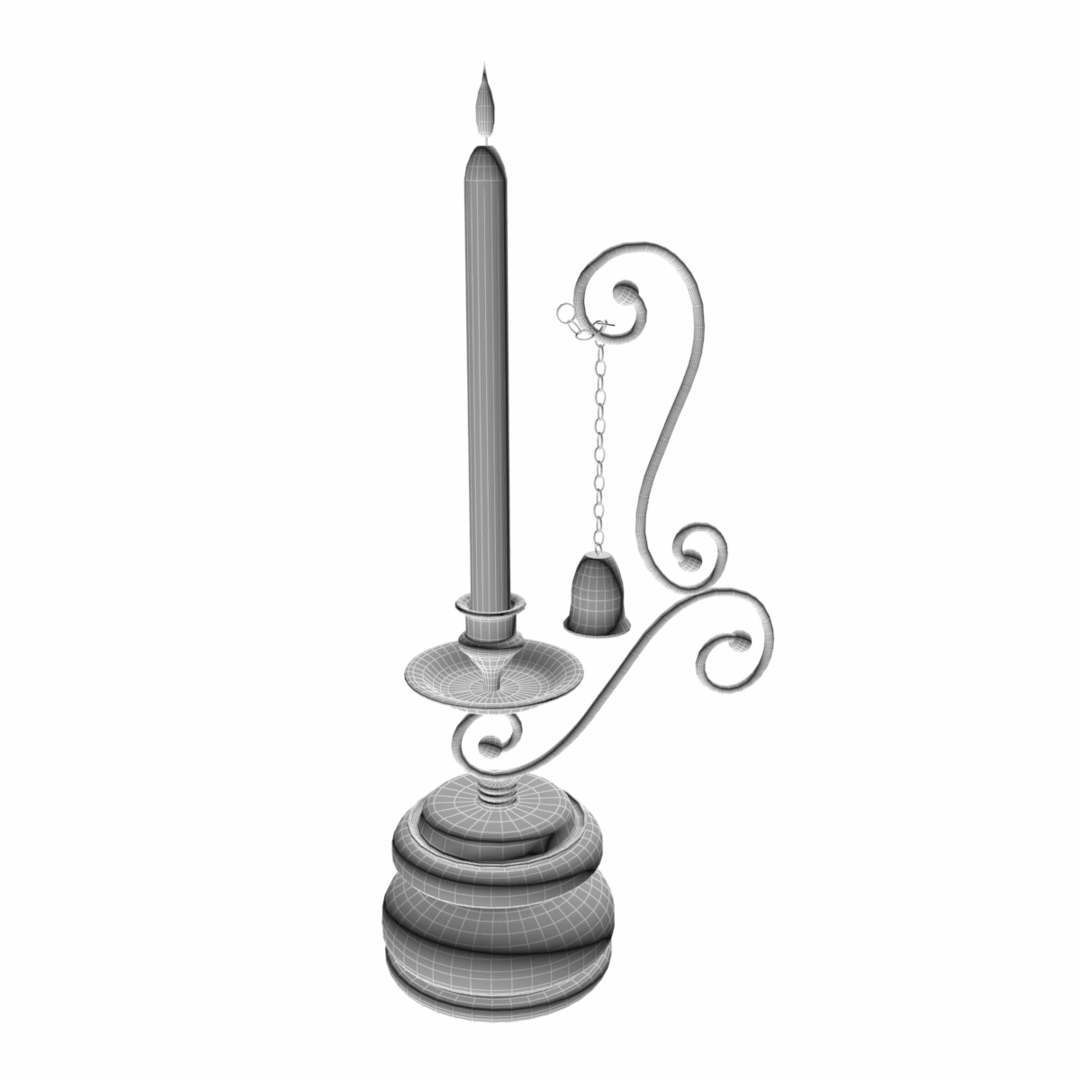 Vintage candlestick 3D model - TurboSquid 1667205