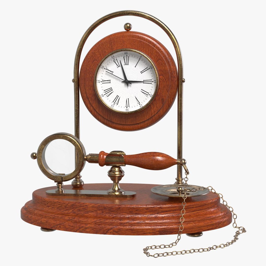 Vintage desk clock 3D model - TurboSquid 1667212