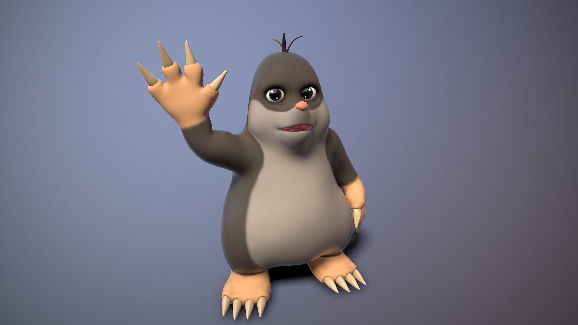 3D cartoon mole toon model - TurboSquid 1667747