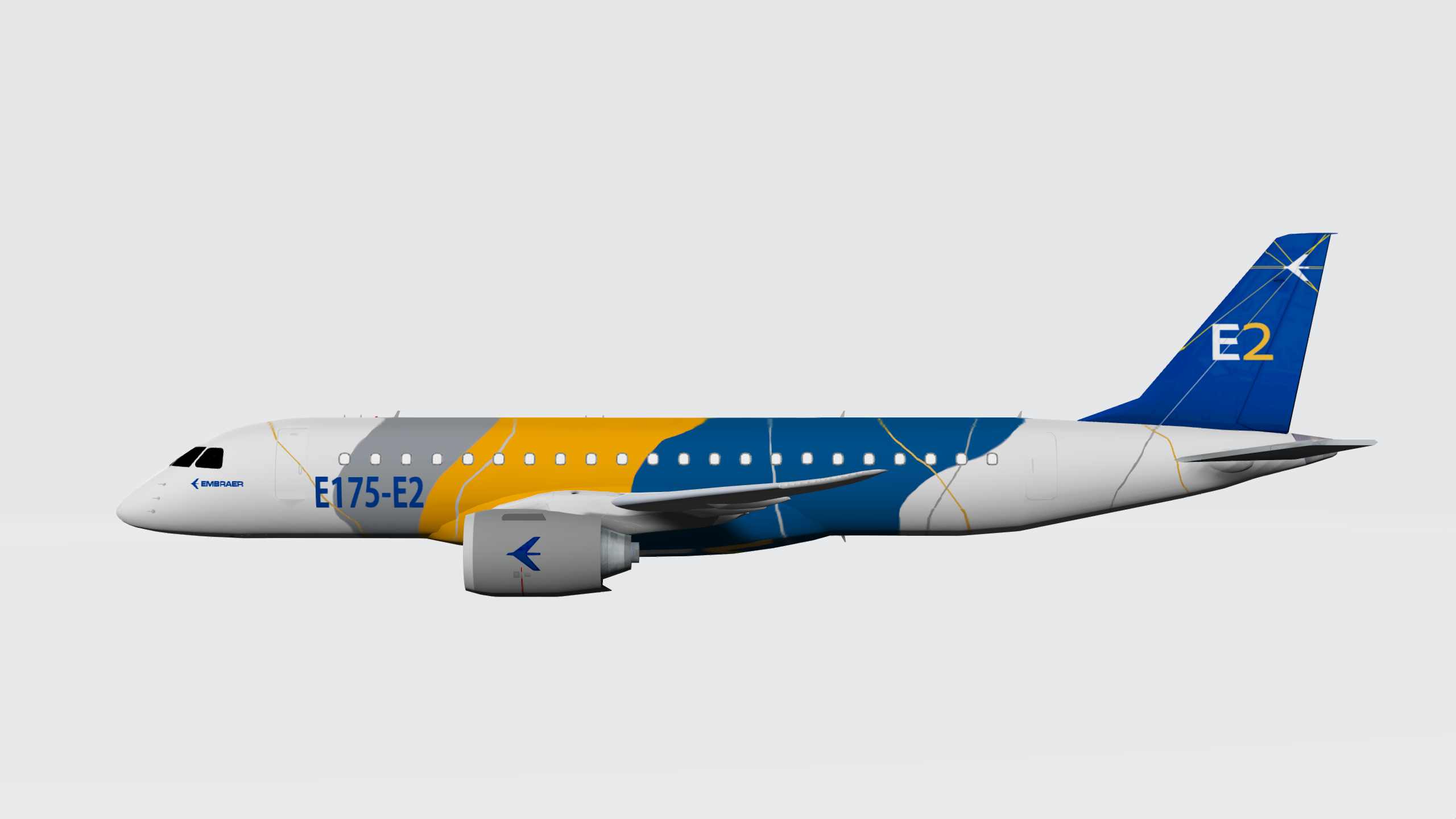 modelo 3d Casa de color Embraer E175 E-2 - TurboSquid 1574532