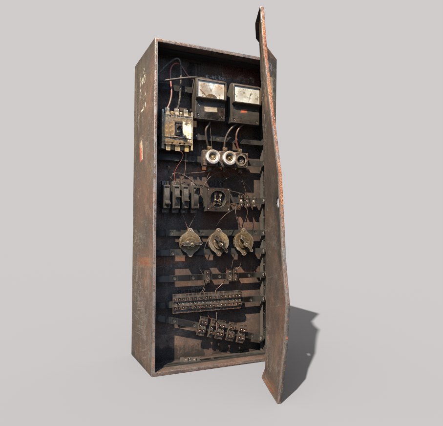 Old fuse box 3D model - TurboSquid 1667855