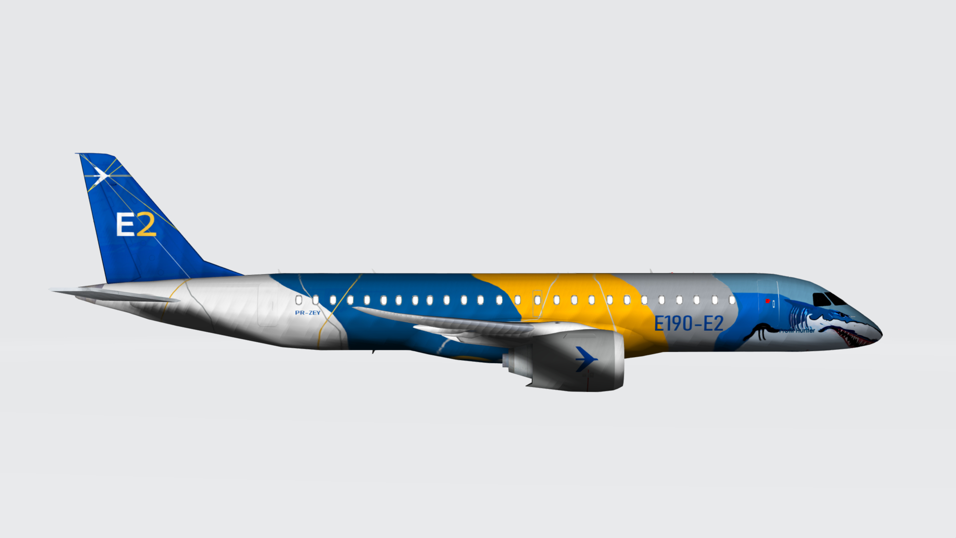 Embraer E190 E-2 Color House Shark Modelo 3D - TurboSquid 1574553