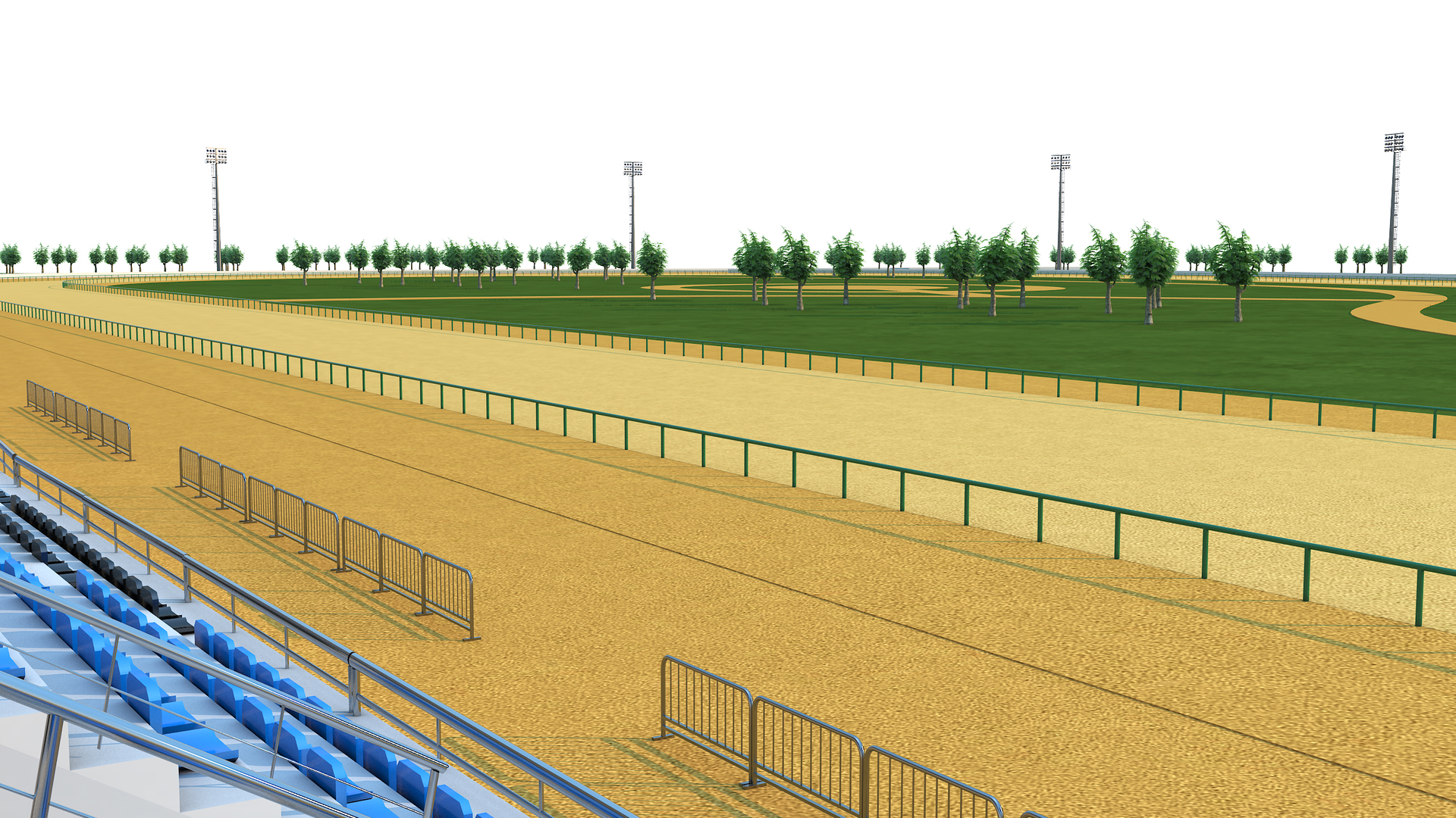 Racecourse course 3D model - TurboSquid 1669093