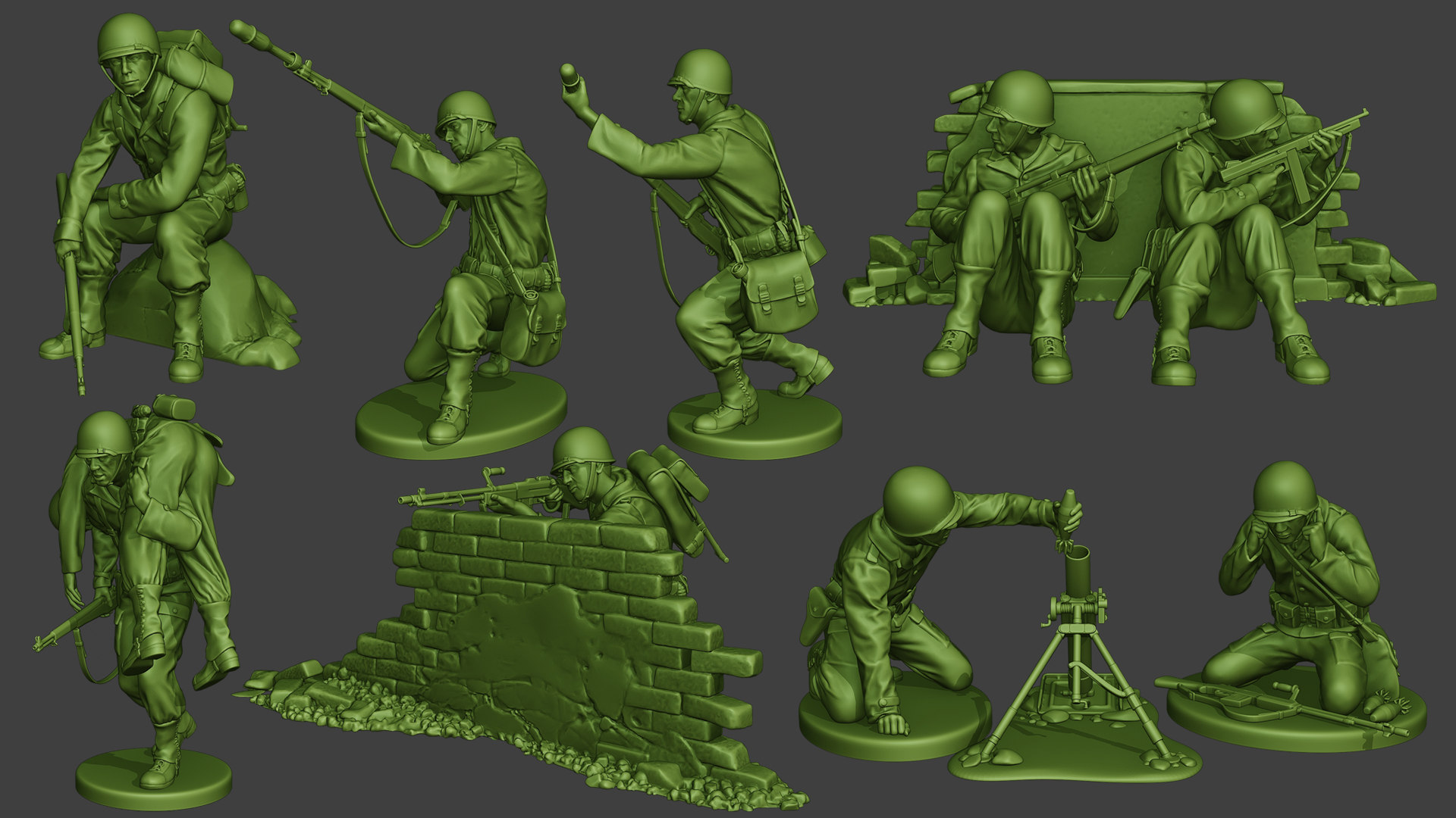 American soldier ww2 pack 3D model - TurboSquid 1670208
