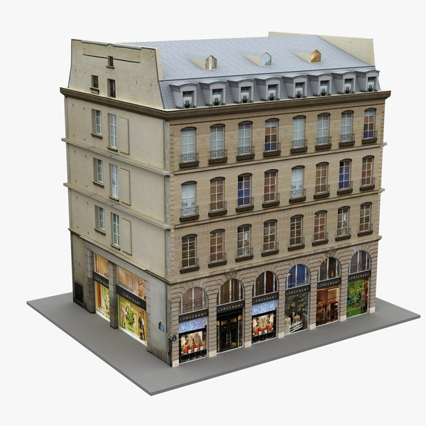3D typical paris building 01 - TurboSquid 1672549