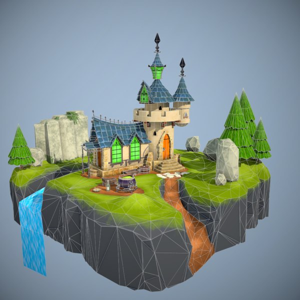 3D stylized castle environment - TurboSquid 1672977