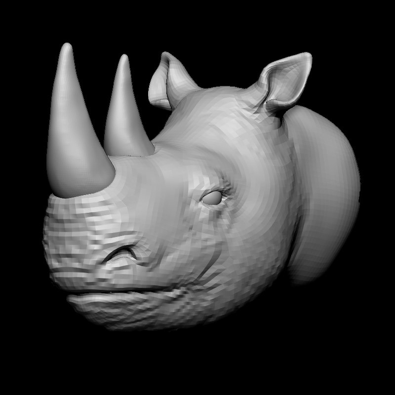 3D model rhino head base mesh - TurboSquid 1673476