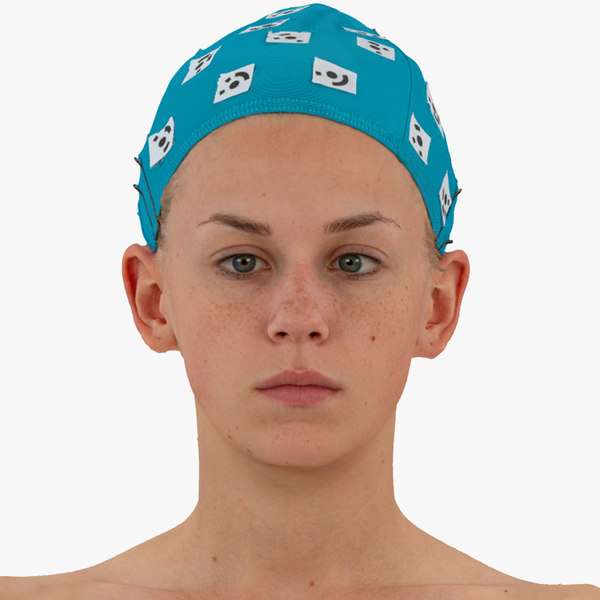 modèle 3D de Rhea Human Head Cross-Eyed AU66 Raw Scan - TurboSquid 1673504