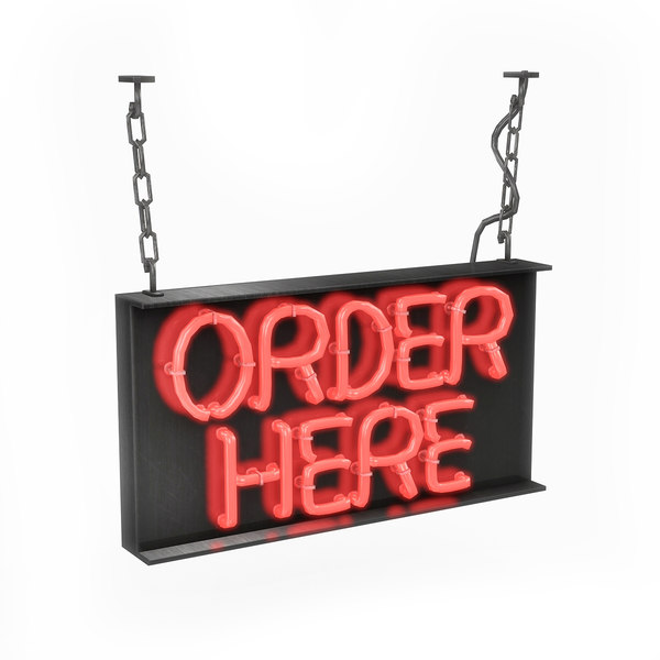3D model order neon sign - TurboSquid 1548318