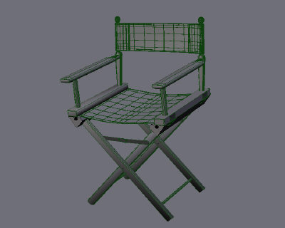 3d model director chair