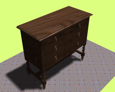 autocad chest drawers 3d x