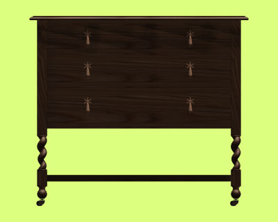 autocad chest drawers 3d x