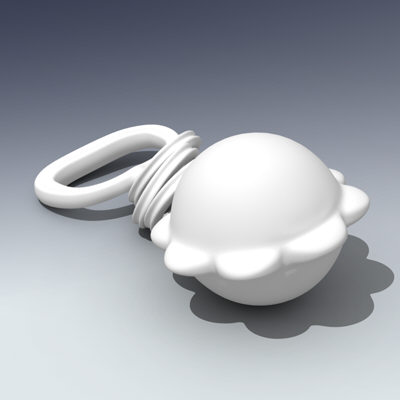 3d baby rattle model