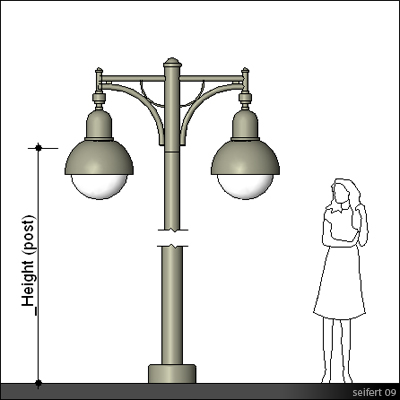 Building Revit Family Historic Street Lamp