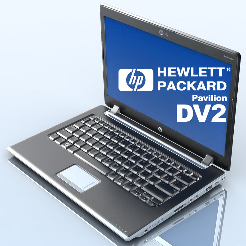 notebook hp pavilion dv2 3d model