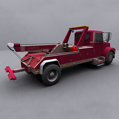 3d model ready wrecker tow truck