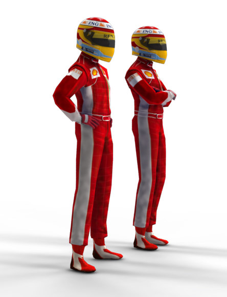 fernando alonso f1 driver 3d model